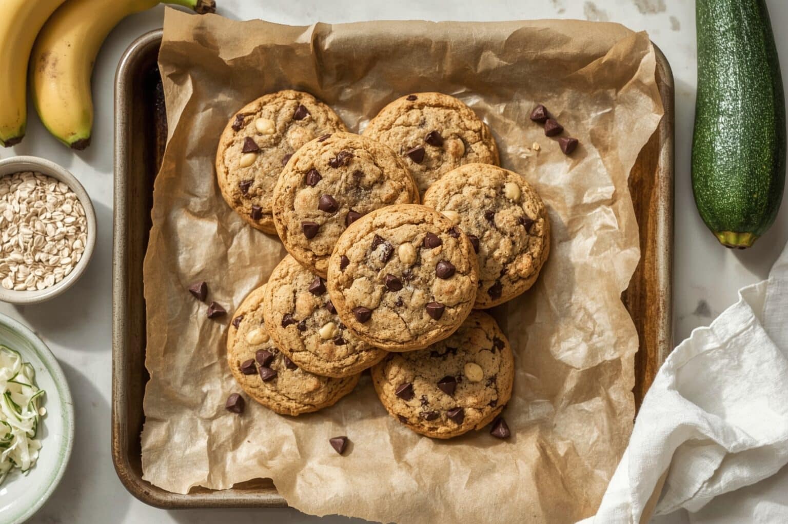 4-Ingredient Zucchini Cookies – Soft, Healthy & Done in 20 Mins